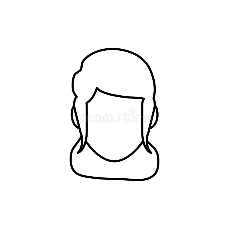 Woman faceless head stock illustration. Illustration of social - 88975194