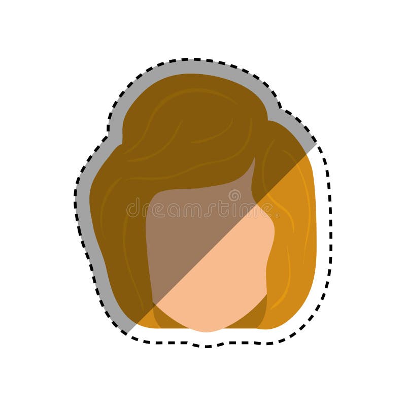 Woman faceless profile stock illustration. Illustration of lines - 82557069