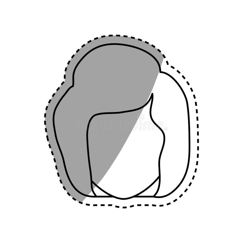 Woman faceless profile stock illustration. Illustration of anonymous ...