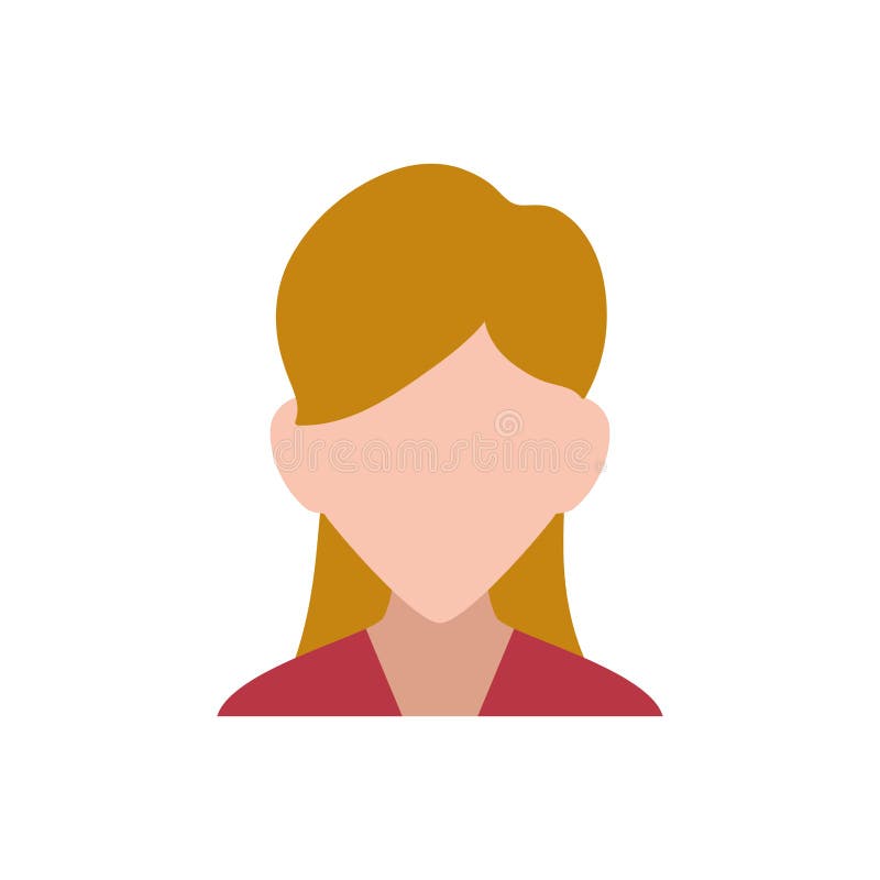 Woman faceless profile stock illustration. Illustration of user - 88186266