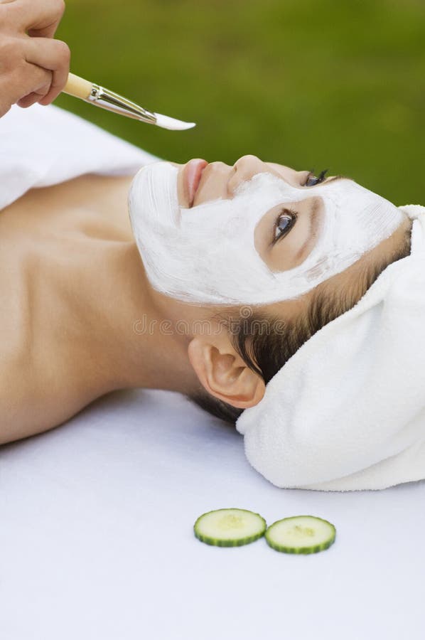 Woman with Facial Mask stock image. Image of beautician - 29659247