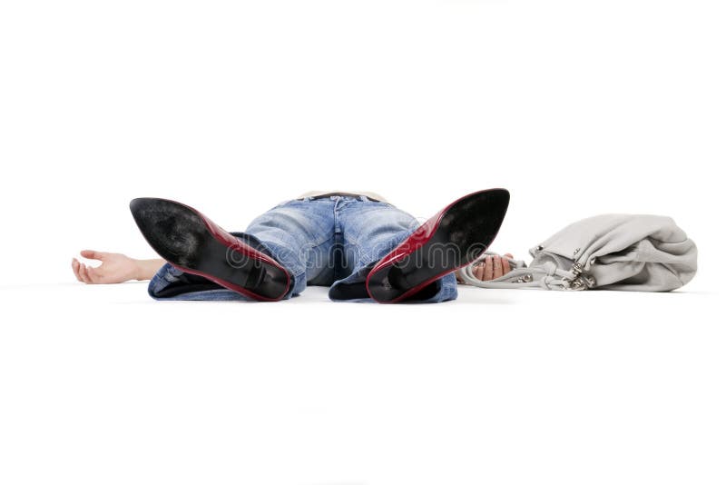 Woman in a faint stock image. Image of person, shoe, fainting - 12668379