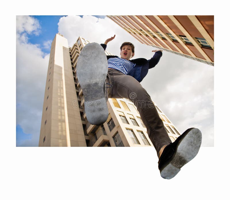 Woman in a fall down stock image. Image of home, people - 198240663