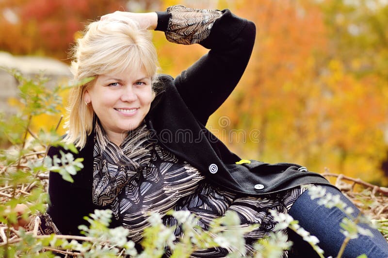 Woman in fall stock image. Image of employee, cheerful - 33584239