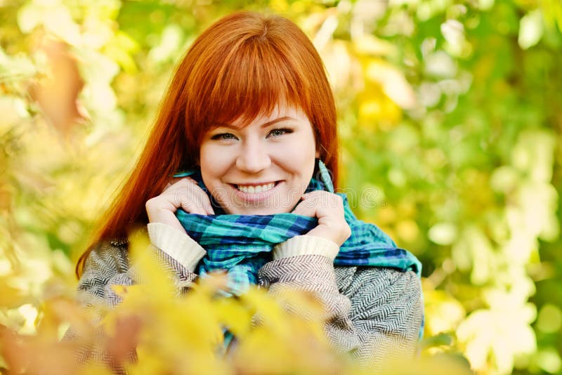Woman in fall stock photo. Image of leisure, bright, autumn - 34936468