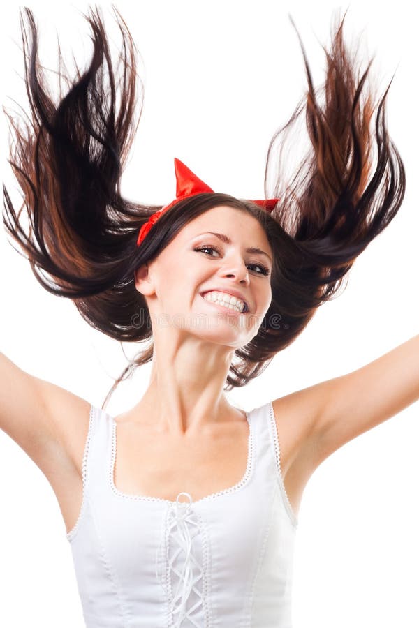 Woman fall to hell stock image. Image of attractive, cute - 11559519