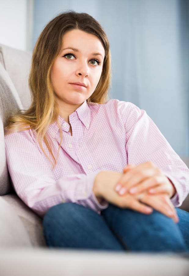Woman is Feeling Distressed Stock Photo - Image of hopeless, evening ...