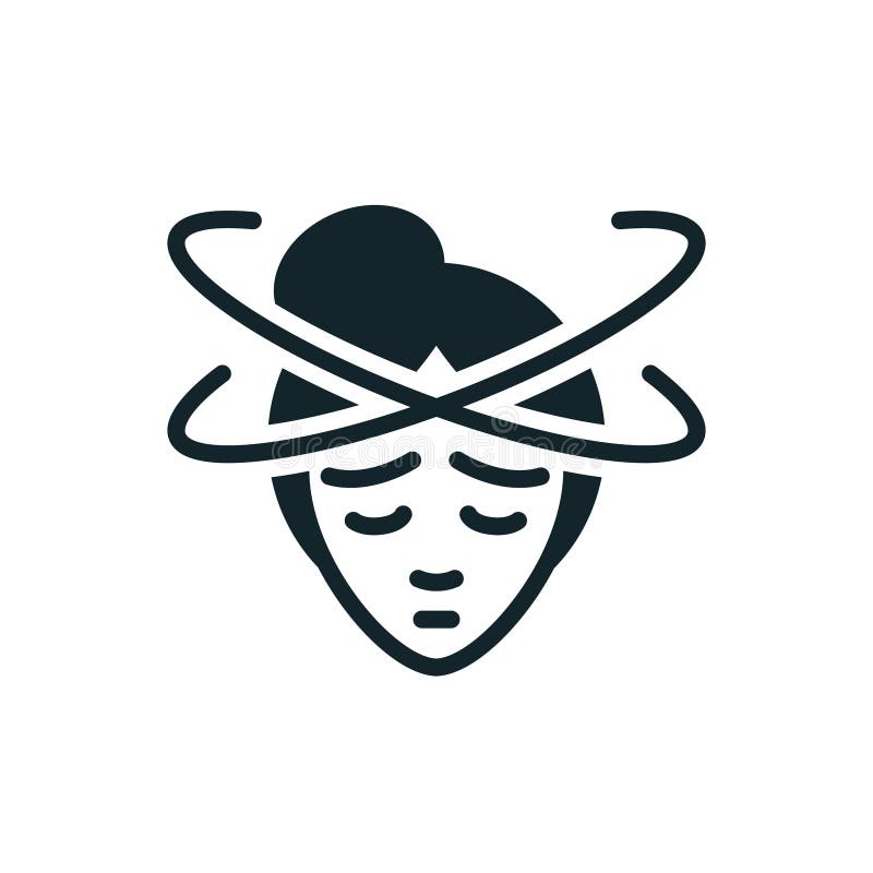 Woman Feeling Dizzy, Suffering from Vertigo or Migraine Attack Icon ...
