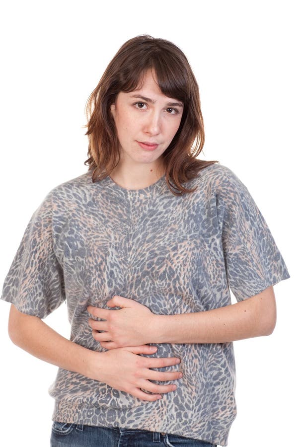 Woman feeling queasy stock image. Image of uneasy, unwell - 17452547