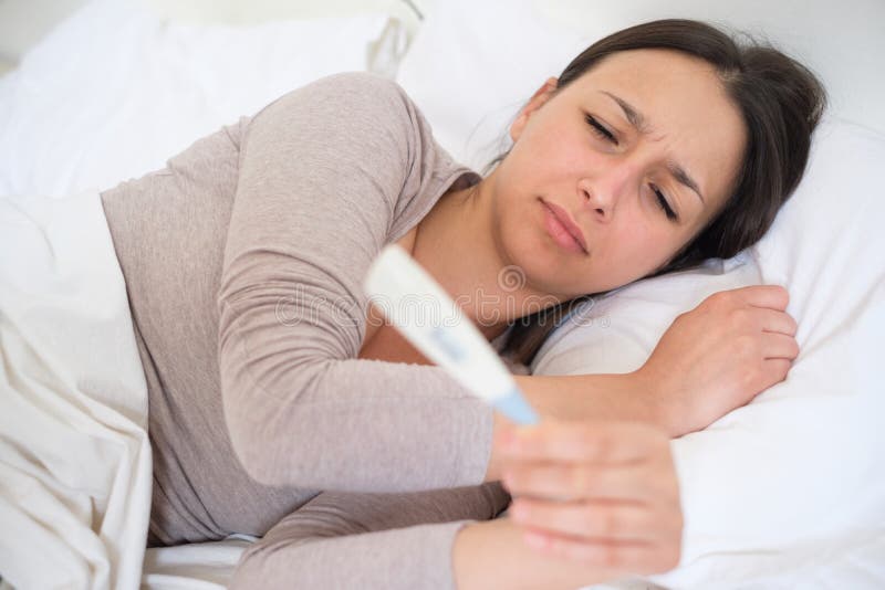 Woman Checking Pregnancy Test Result Stock Image - Image of adult, face ...