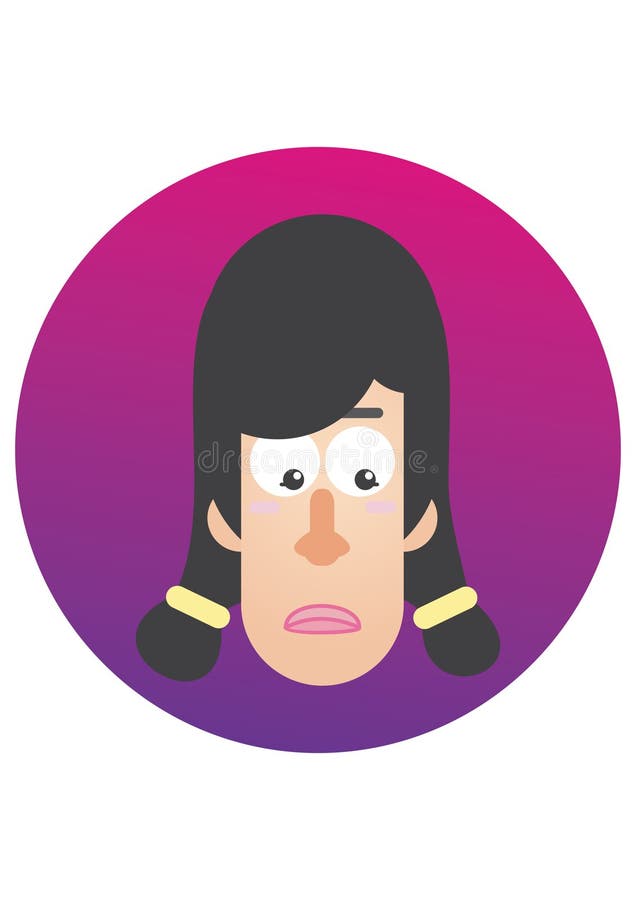 Woman Feeling Sad. Vector Illustration Decorative Design Stock Vector ...