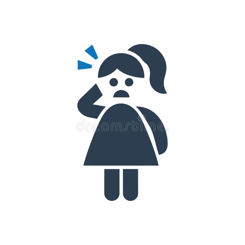 Woman Feeling Sick Icon stock illustration. Illustration of expression ...