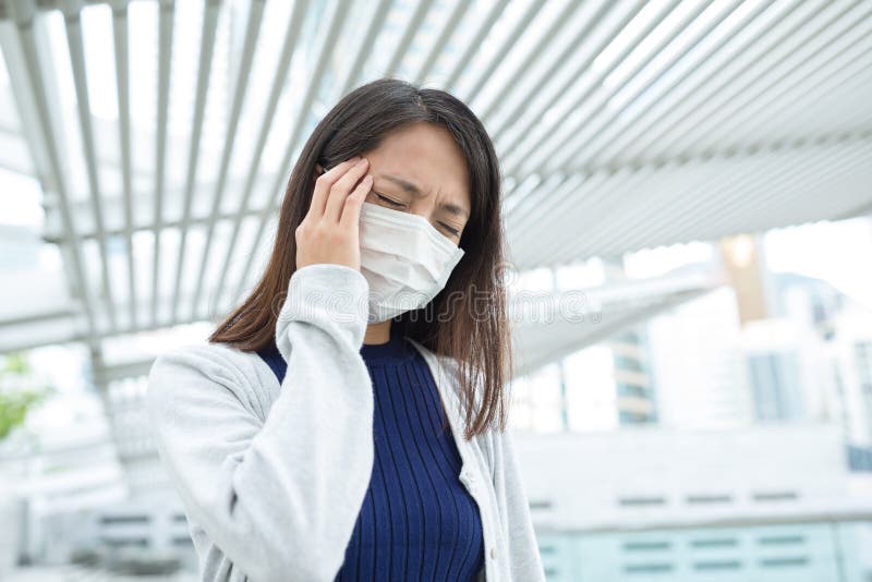 Woman Feeling Sick at Outdoor Stock Image - Image of asia, cover: 74196835