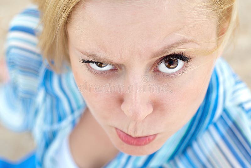Woman feels suspicious stock photo. Image of beautiful - 33733652