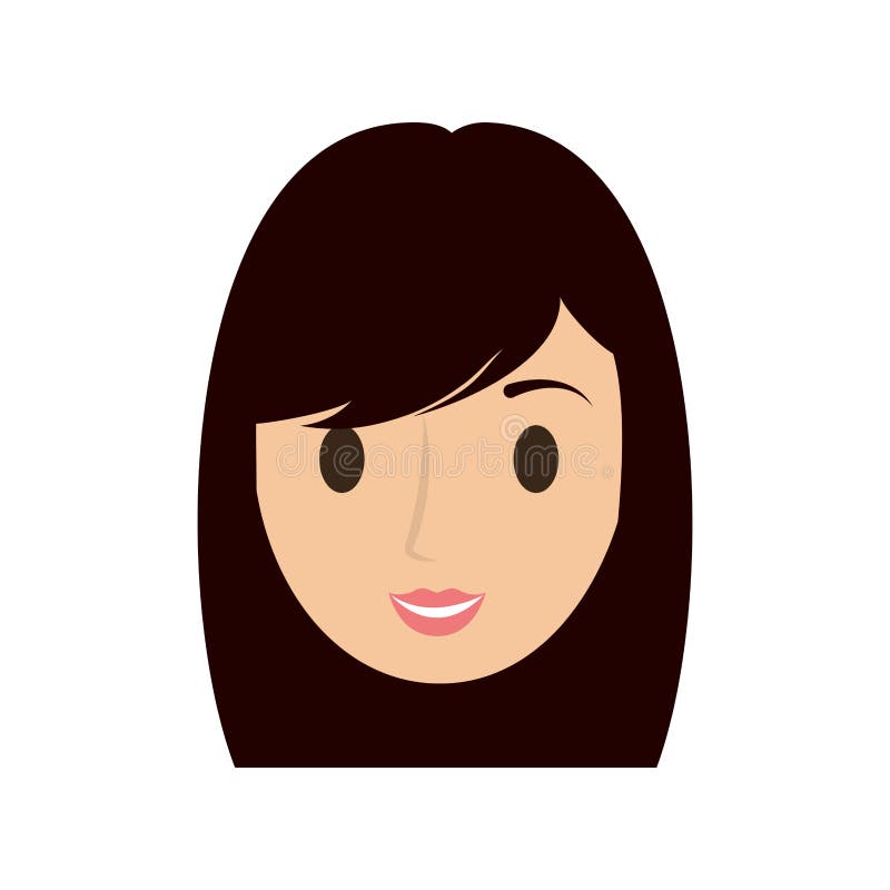 Woman Female Avatar Isolated Stock Vector - Illustration of pretty ...