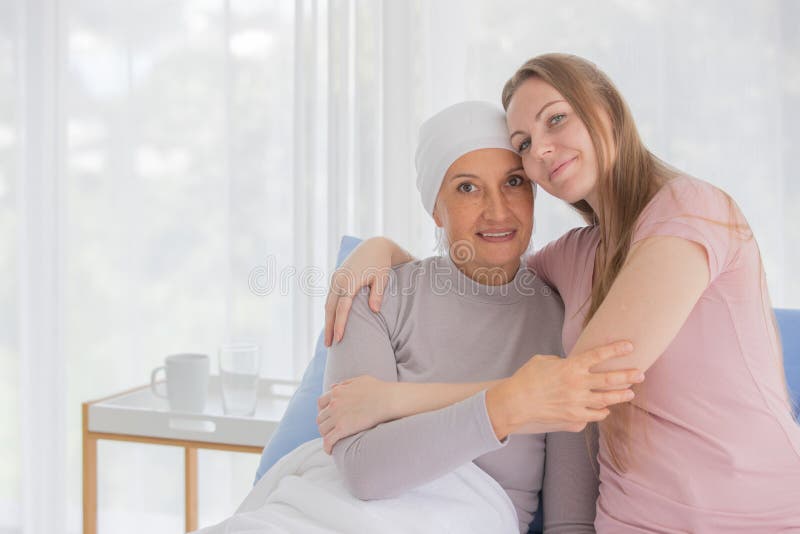 Woman and Female Patient Cuddle with Love and Support Stock Image ...
