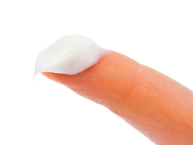 Woman finger and cream stock image. Image of macro, isolated - 9052273