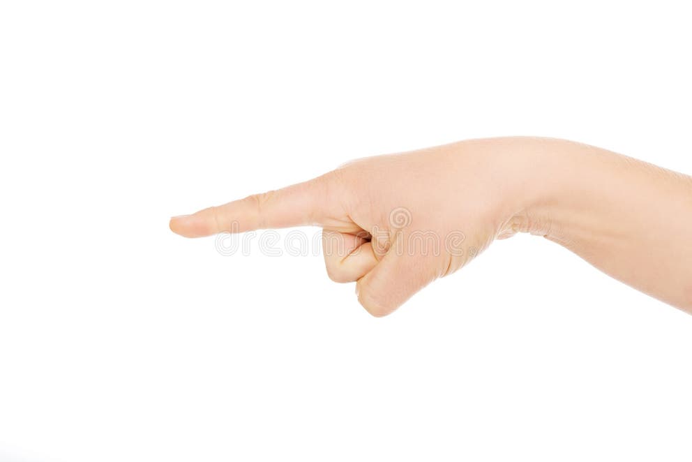 Woman Finger Pointing for Something Stock Image - Image of back, fist ...