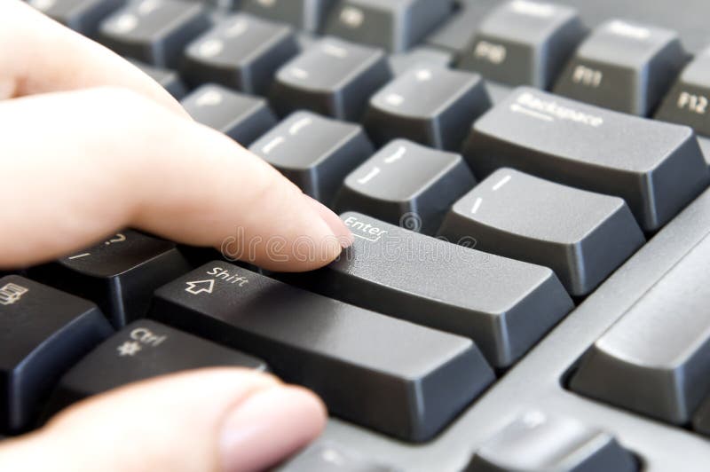 Fingers on keyboard stock photo. Image of businesswoman - 29733710