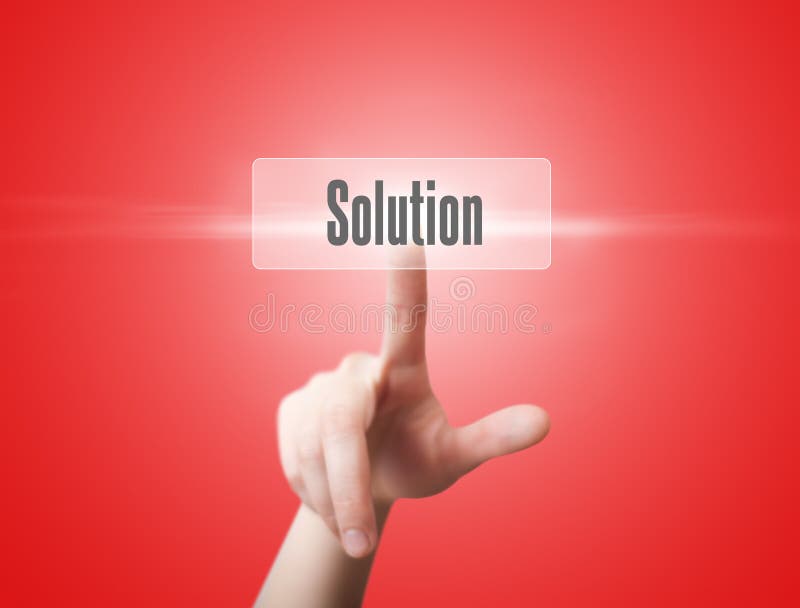 Solution button stock image. Image of technology, pressing - 24989003