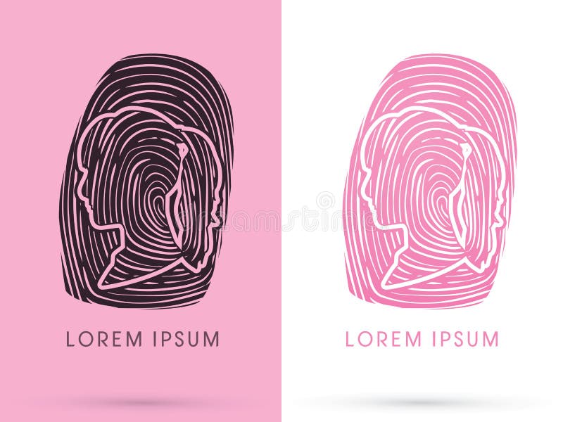 Woman Fingerprint Illustration Stock Vector - Illustration of graphic ...