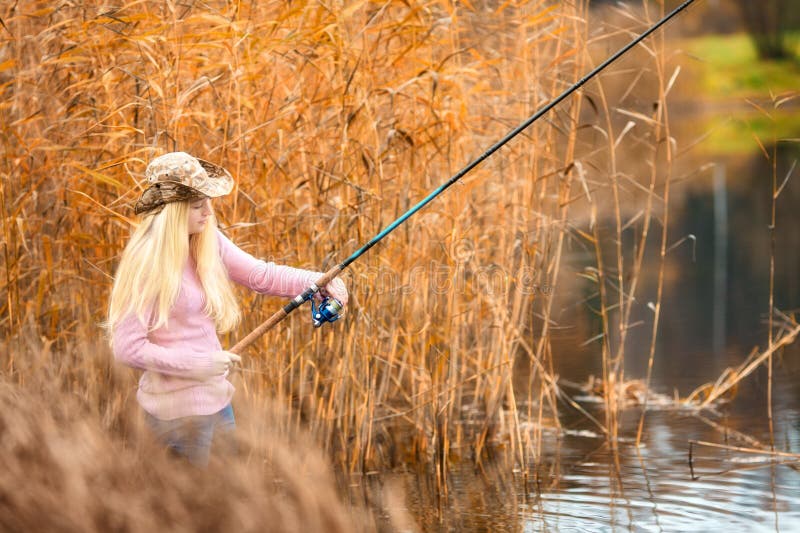 Fishing woman stock image. Image of fishing, exteriors - 54346801