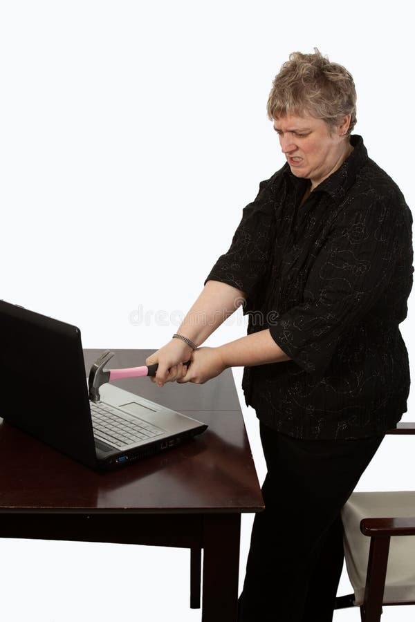 Woman fixing computer stock image. Image of computer - 11549445