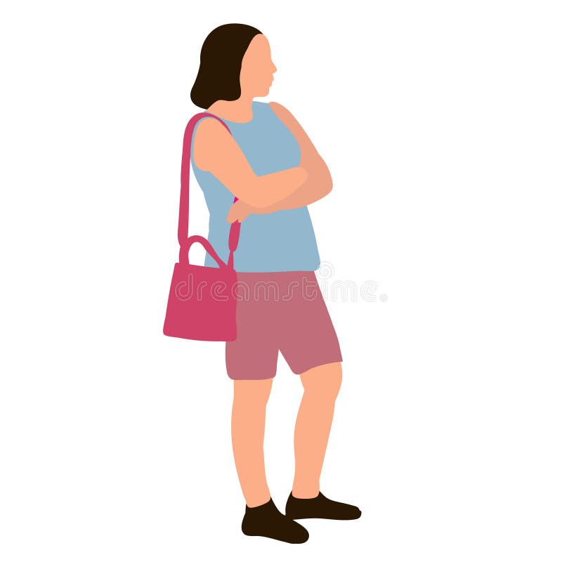 Woman in Flat Design Isolated Stock Vector - Illustration of vector ...