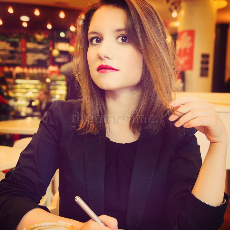 Woman is flirting stock photo. Image of happy, modern - 38428890