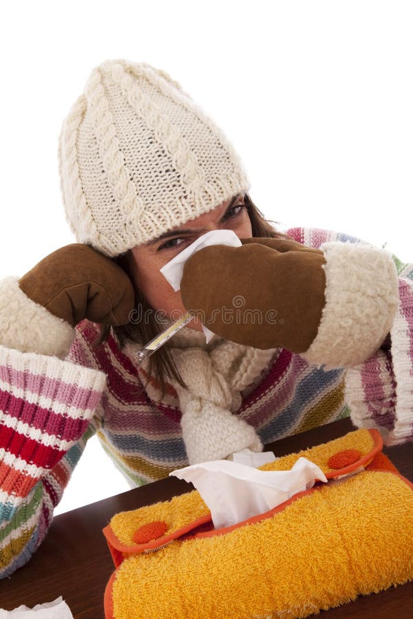 Woman with flu symptoms stock photo. Image of adult, healthcare - 16519040