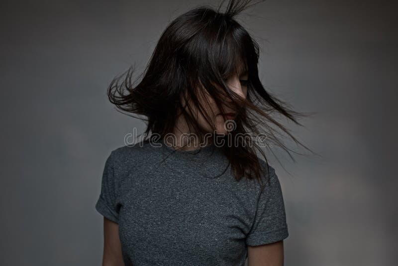 Woman with flying hair stock image. Image of beautiful - 108497577
