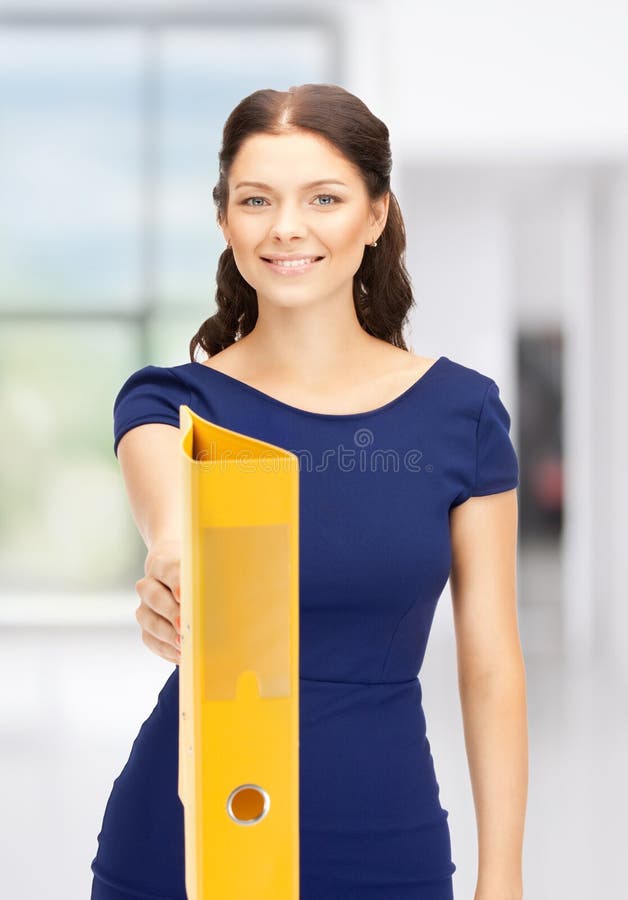 Woman with folders stock photo. Image of bookkeeper, cute - 38319718