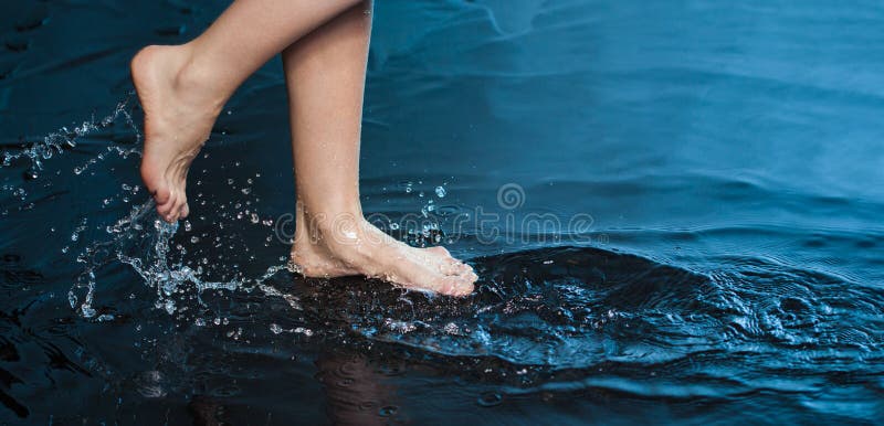 Foot in blue water stock photo. Image of feet, body, health - 19745636