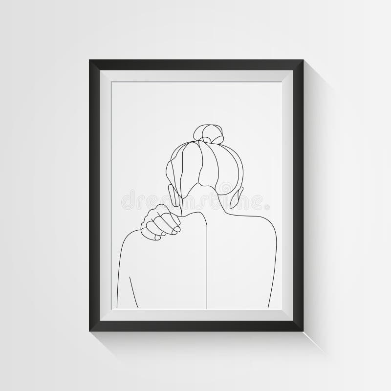 Woman Frame. Vector Illustration Decorative Design Stock Vector ...