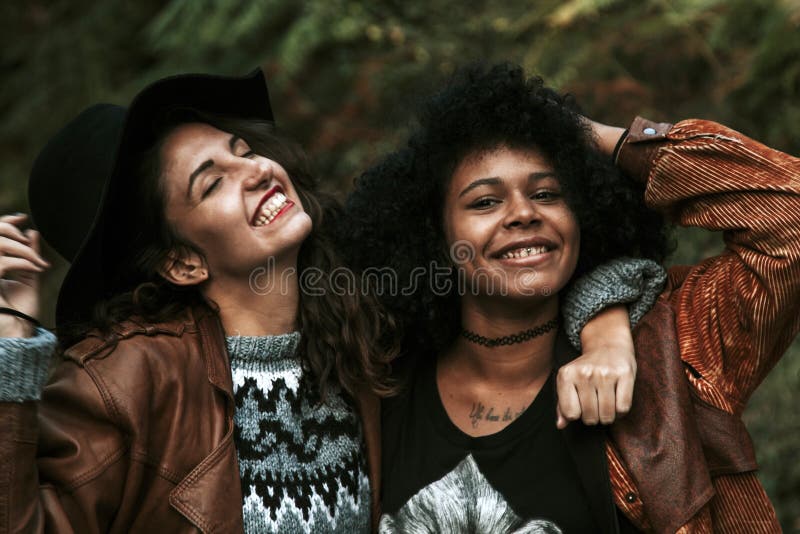 Woman friends stock photo. Image of forest, friendship - 80470454