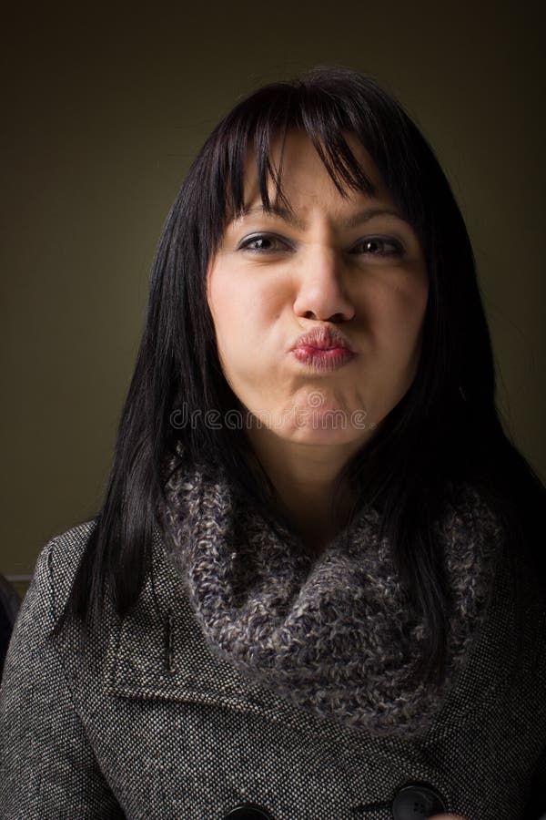Woman with Funny Expression Stock Photo - Image of portrait, wool: 19960180