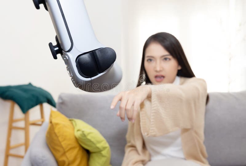 Woman Gamer Throwing Console Video Game Joystick Controller with Anger ...