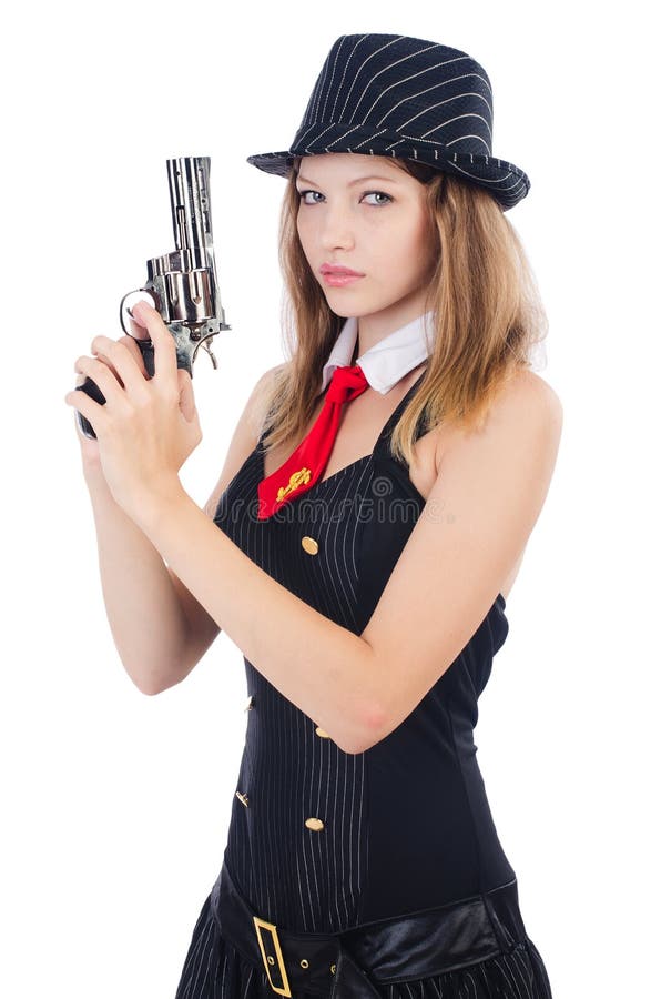 Woman gangster stock photo. Image of female, adult, model - 35811880