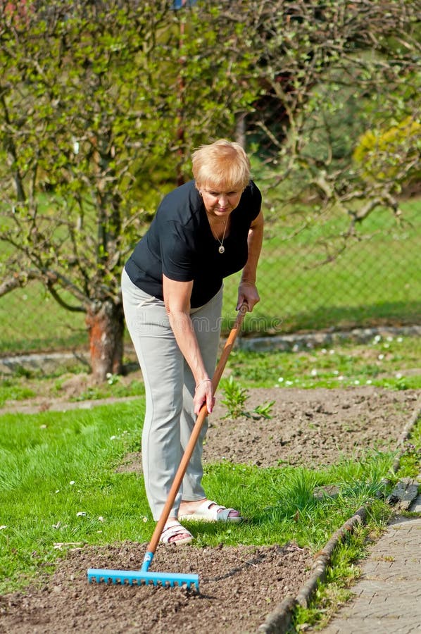 Woman in Garden stock photo. Image of exterior, caucasian - 19472664
