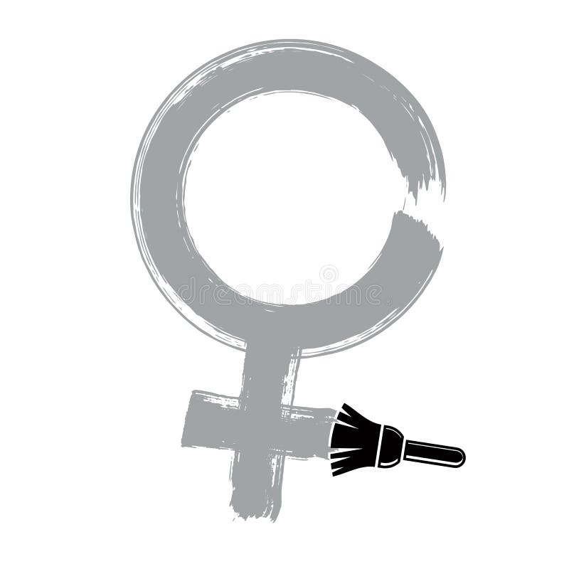 Woman Gender Vector Sign Isolated Feminine Concept Human Sex S Stock