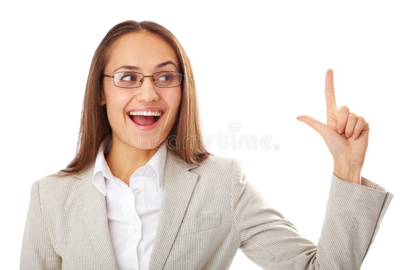 Woman gesturing stock image. Image of direction, isolated - 25444253