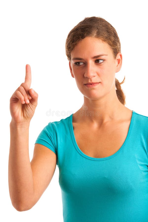 Woman Gesturing Naughty Sign Stock Photo - Image of wagging, young ...