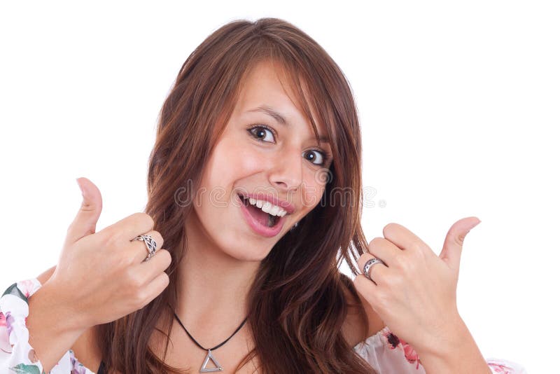 Woman Gesturing a Okay Sign Stock Photo - Image of looking, female ...