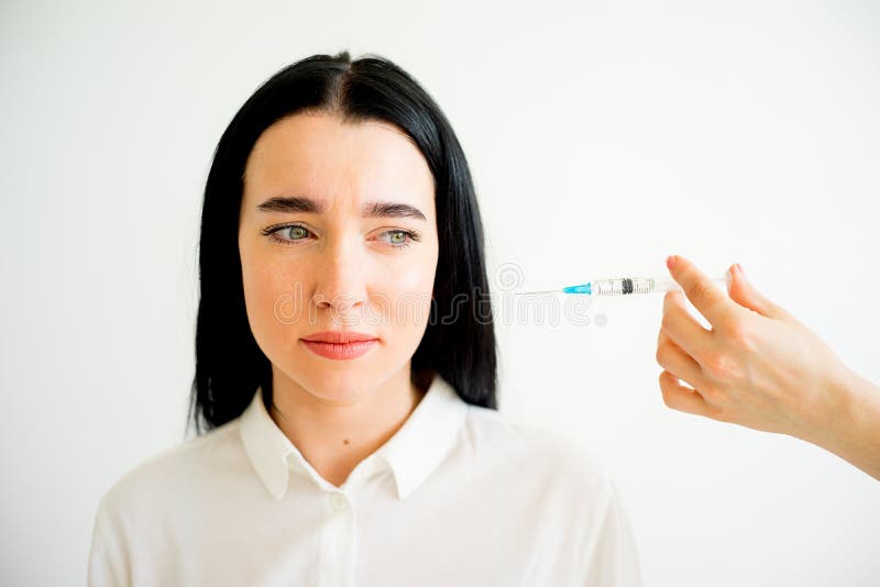 Woman Gets Facial Injection Stock Photo - Image of face, makeup: 97892090