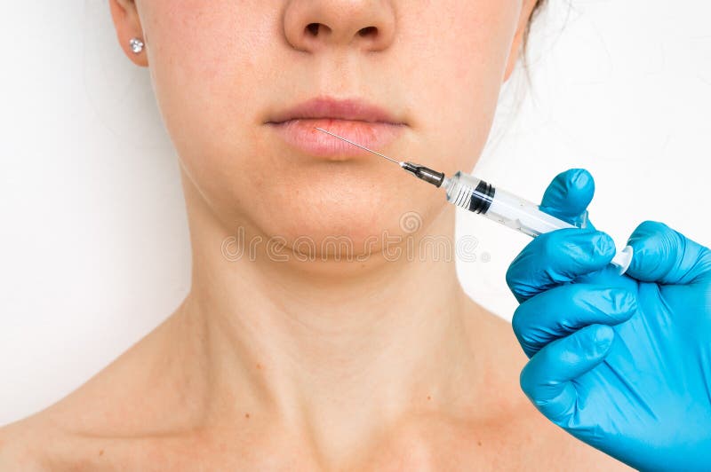 Woman Gets Injection in Her Face - Cosmetic Concept Stock Image - Image ...
