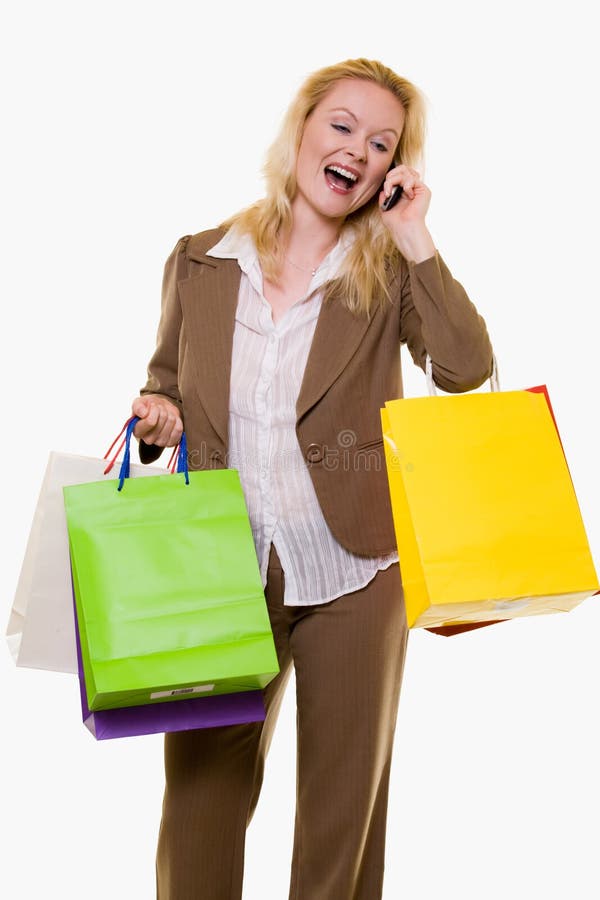 Woman Getting Great Sale Price Stock Photo - Image of female, person ...