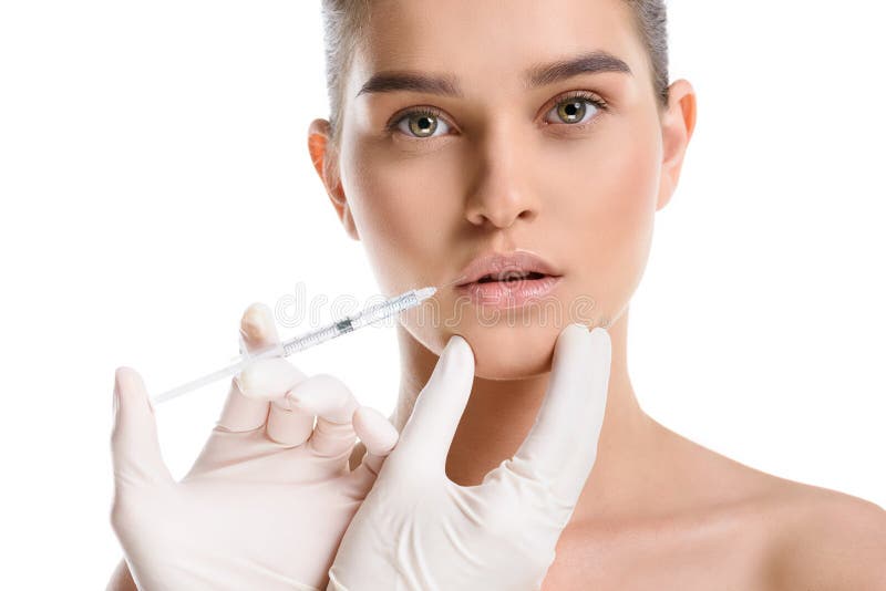 Woman getting injection stock image. Image of person - 109813533