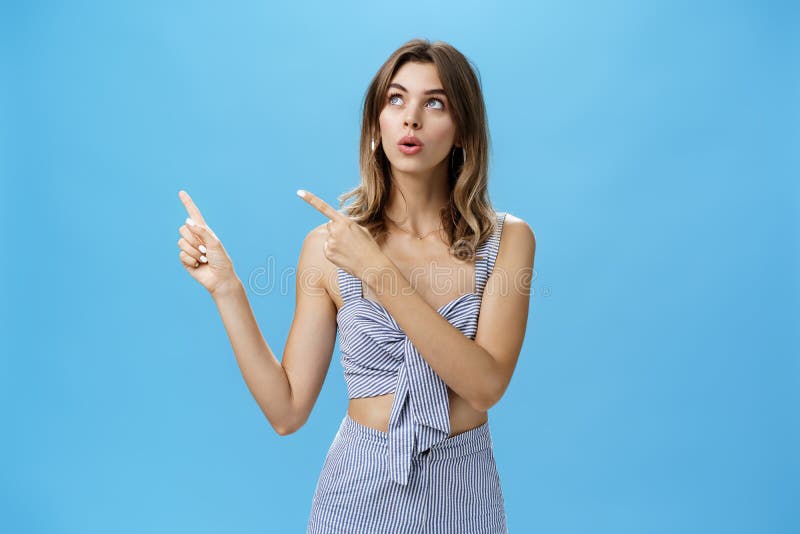 Woman Getting Interested in Curious Thing Open Mouth Looking and ...