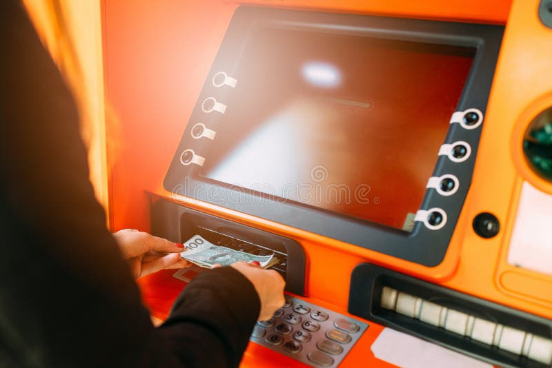 Woman getting money stock photo. Image of banknote, hand - 87225078