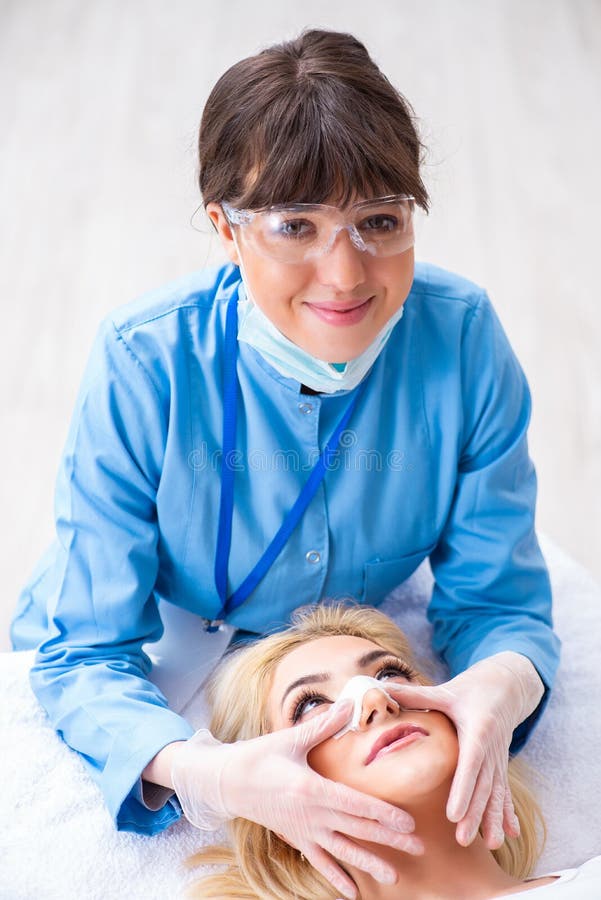 The Woman Getting Ready for Plastic Surgery Stock Image - Image of care ...